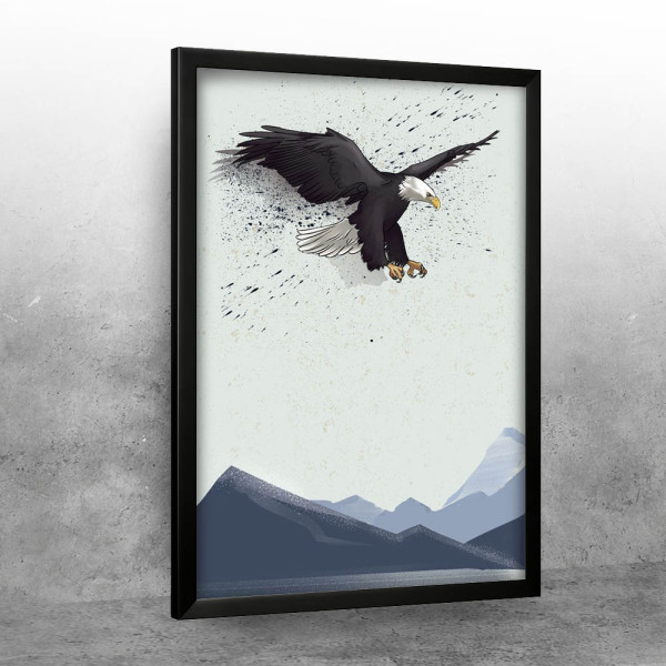 Eagle Bird over Mountains