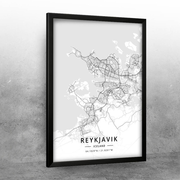 Rejkjavik mapa - white