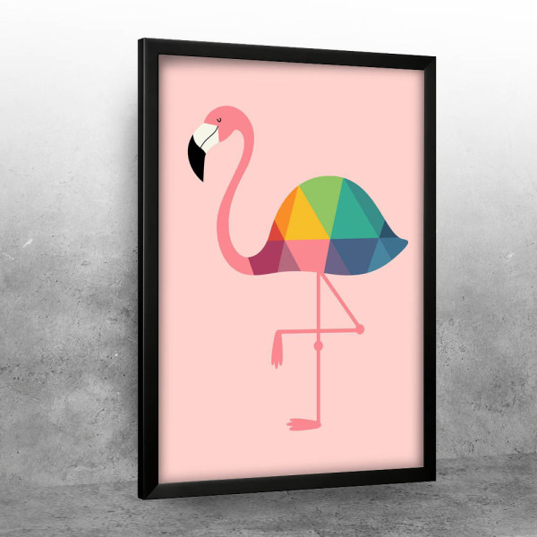 Rainbow Flamingo Time