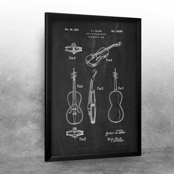 1944 Violin or Similar Article - Patent Drawing