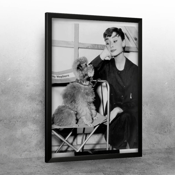 Audrey Hepburn With a Dog