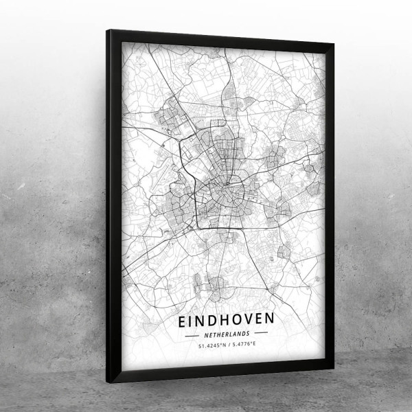 Ajndhoven mapa - white