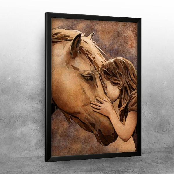 Horse and Girl Canvas