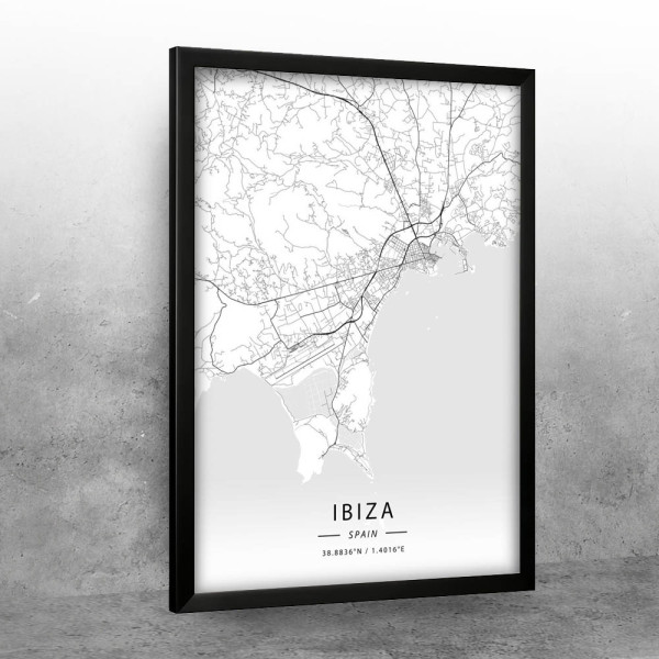 Ibica mapa - white