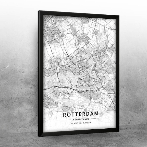 Roterdam mapa - white