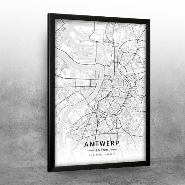 Antverpen mapa - white