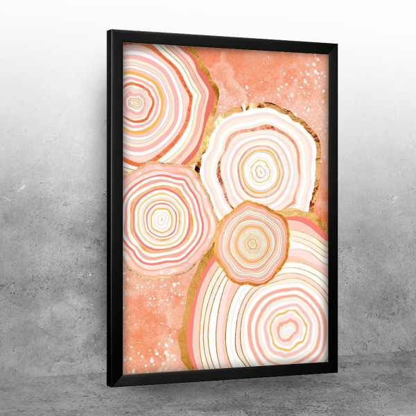 Coral Agate Abstract