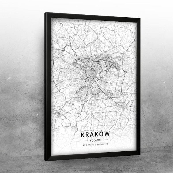 Krakov mapa - white