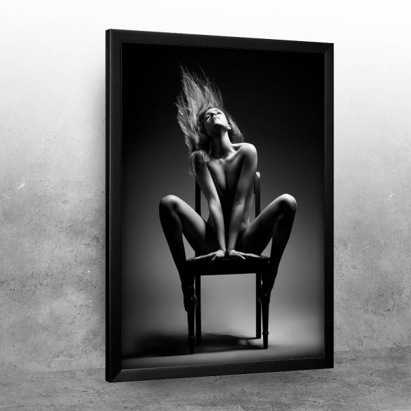 Nude woman on chair