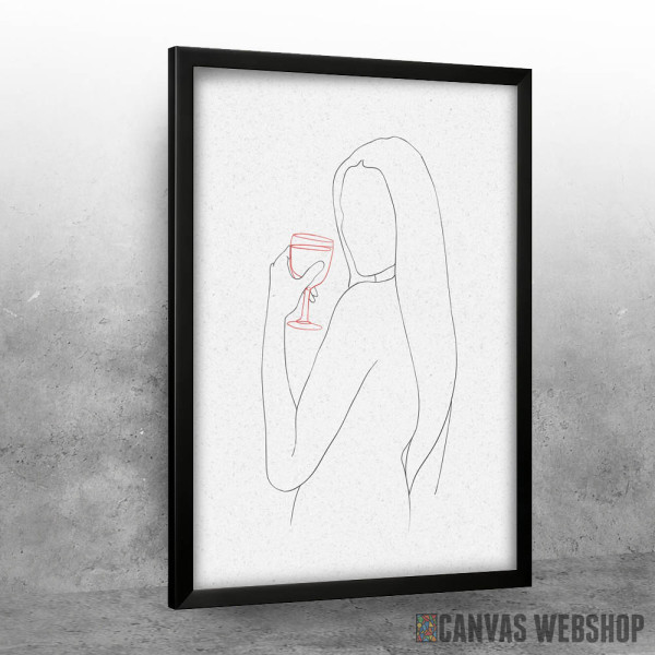 Wine and Girl Poster