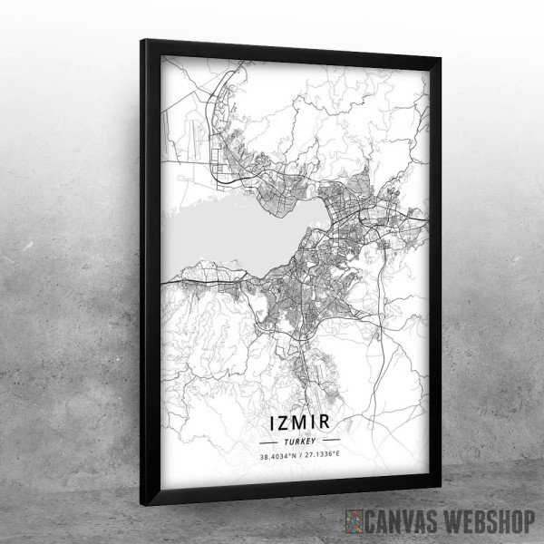 Izmir mapa - white