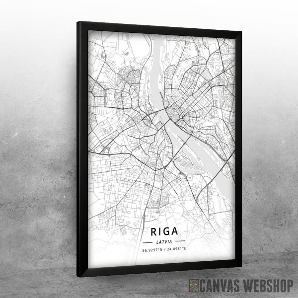 Riga mapa - white