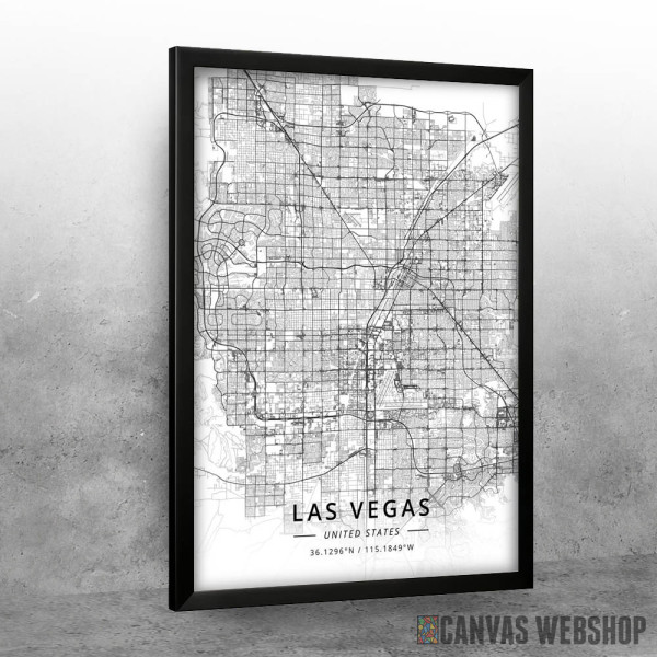 Las Vegas mapa - white