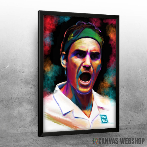 Roger Federer painting