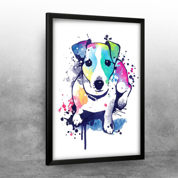 watercolor dog - jack russell terrier