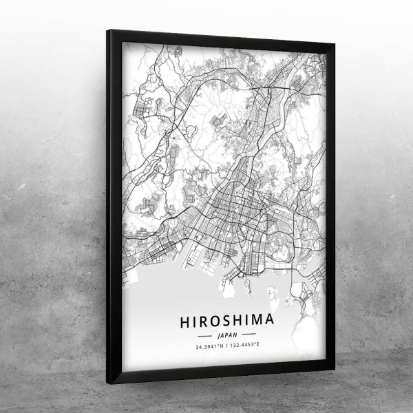 Hirošima mapa - white