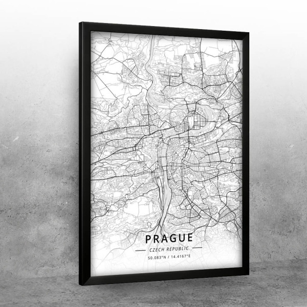 Prag mapa - white