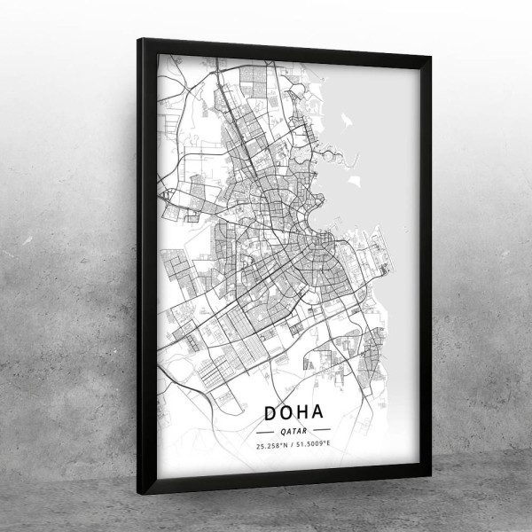 Doha mapa - white