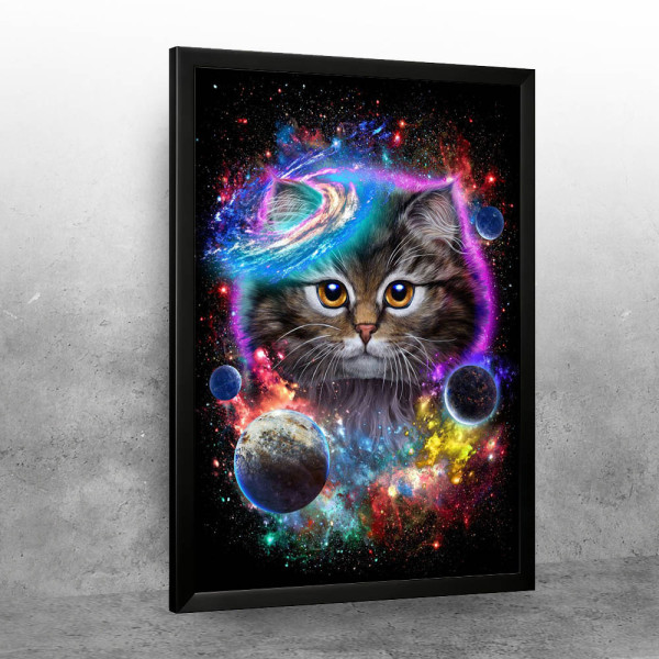 Cat in Galaxy Space Cosmos