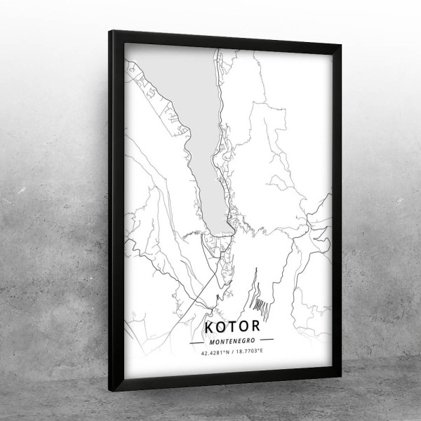 Kotor mapa - white