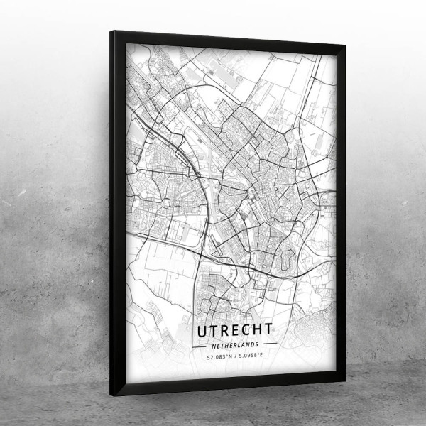 Utreht mapa - white