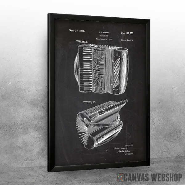 1938 Accordion - Patent Drawing