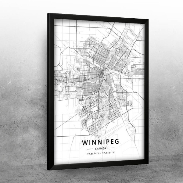 Vinipeg mapa - white