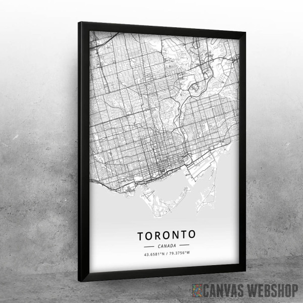 Toronto mapa - white