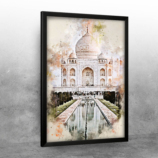 Taj Mahal in Watercolor