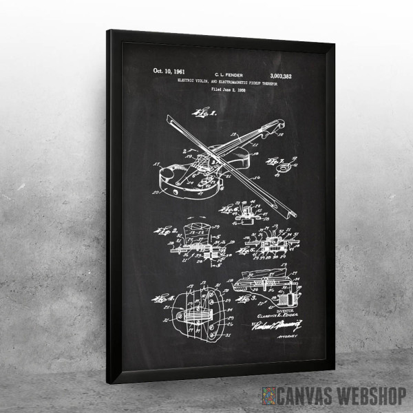 1958 Electric Violin - Patent Drawing