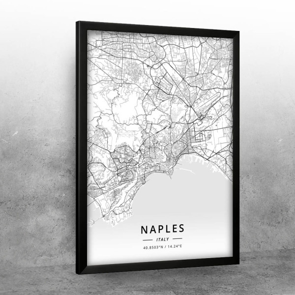 Napulj mapa - white