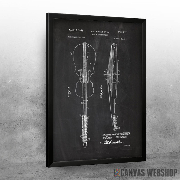 1952 Violin Construction - Patent Drawing