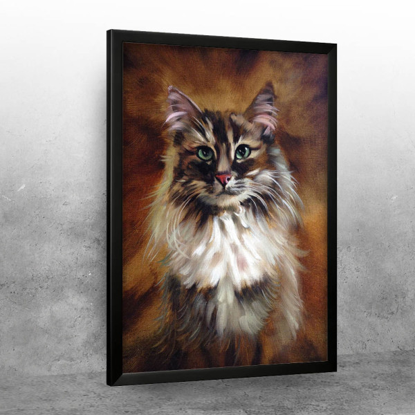 Vintage Cat painting