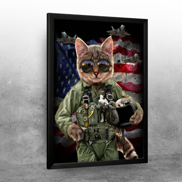 Cat Pilot in the Air Force