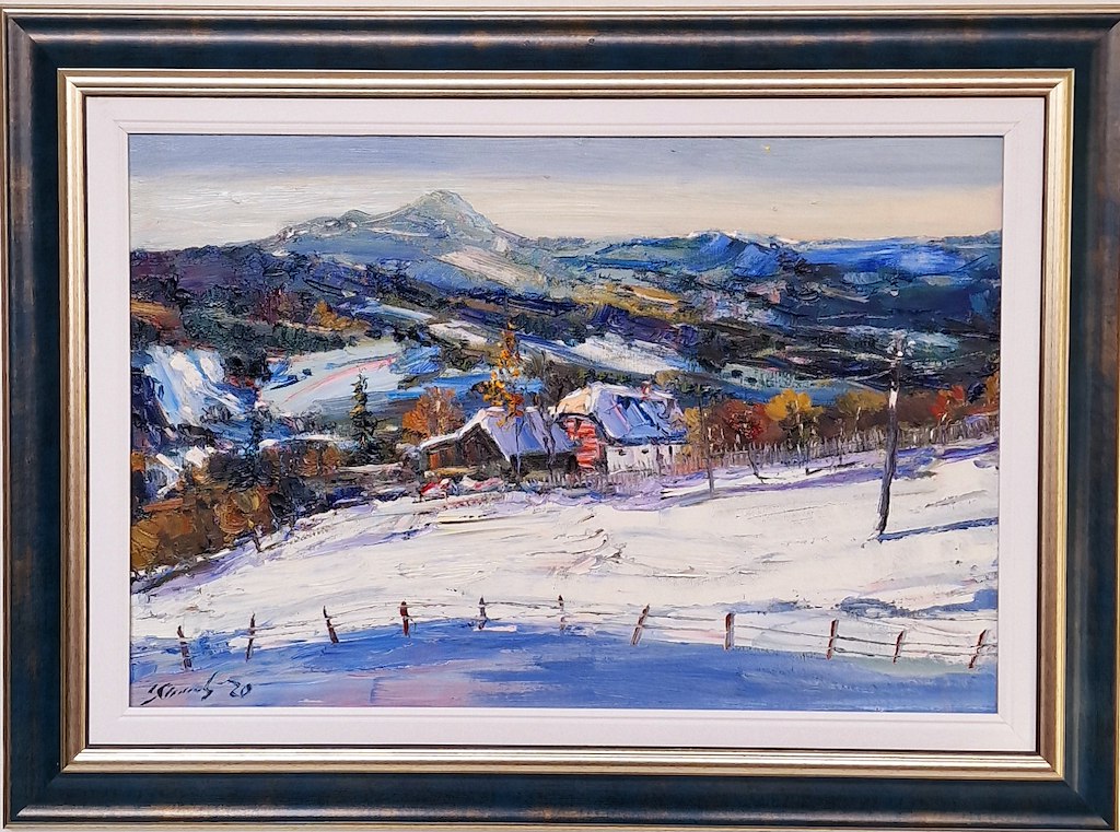 DJORDJE STANIC – ULJE NA PLATNU 77X57CM- ZLATIBOR – VRHUNSKA