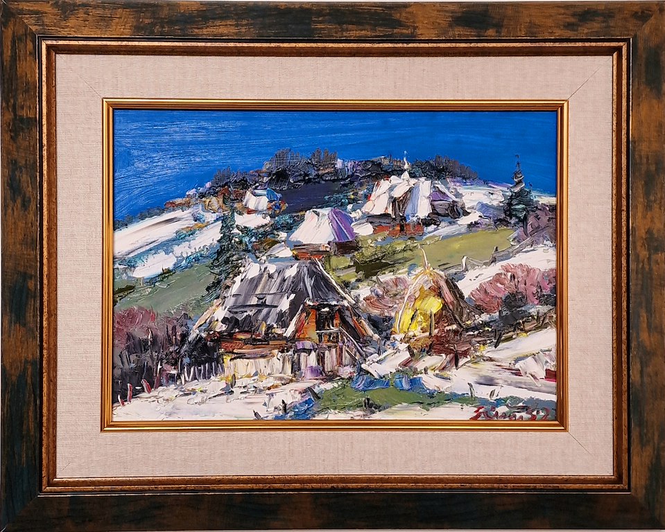 DJORDJE STANIC – ULJE NA LESONITU  50X40CM – ZLATIBOR – 4