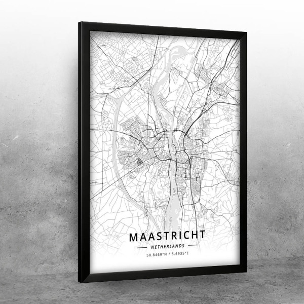 Mastriht mapa - white