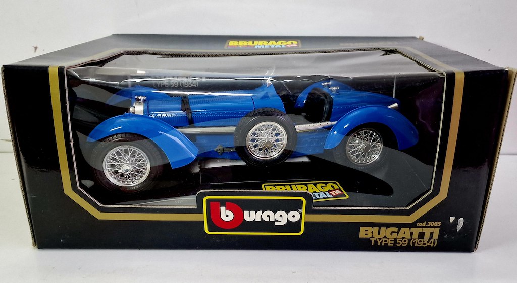 BUGATTI TYPE 59 1934 – BURAGO -1:18-NEKORISCEN U KUTIJI!