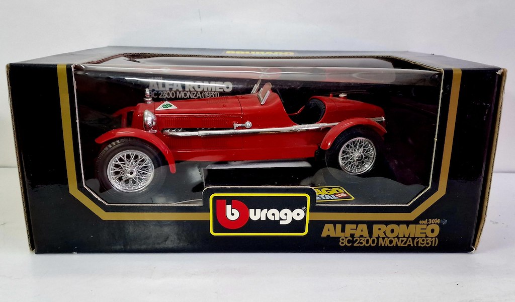 ALFA ROMEO 2300 MONZA 1931 – BURAGO -1:18-NEKORISCEN U KUTIJI