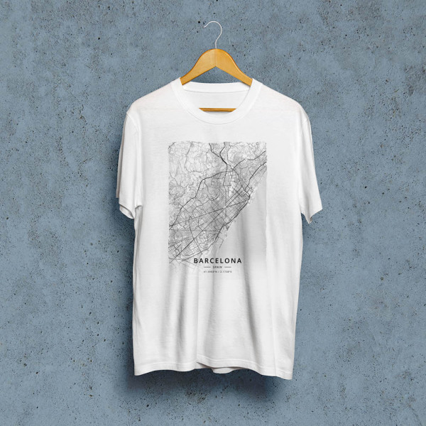 Barselona mapa - white