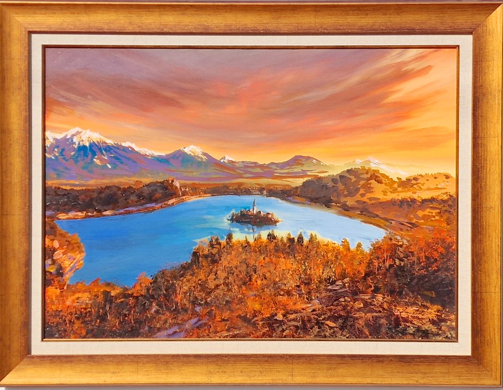 ZORAN NASTIC – ULJE NA PLATNU – 85X65CM – PEJZAZ SA BLEDA -4