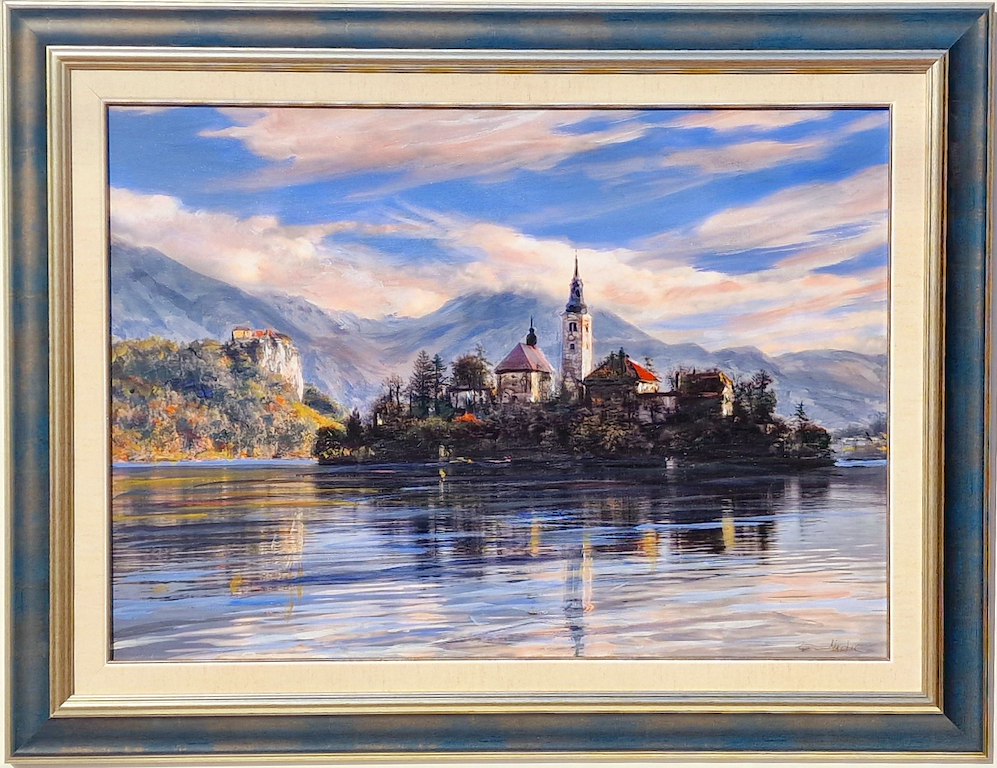 ZORAN NASTIC – ULJE NA PLATNU – 85X65CM – PEJZAZ SA BLEDA -3