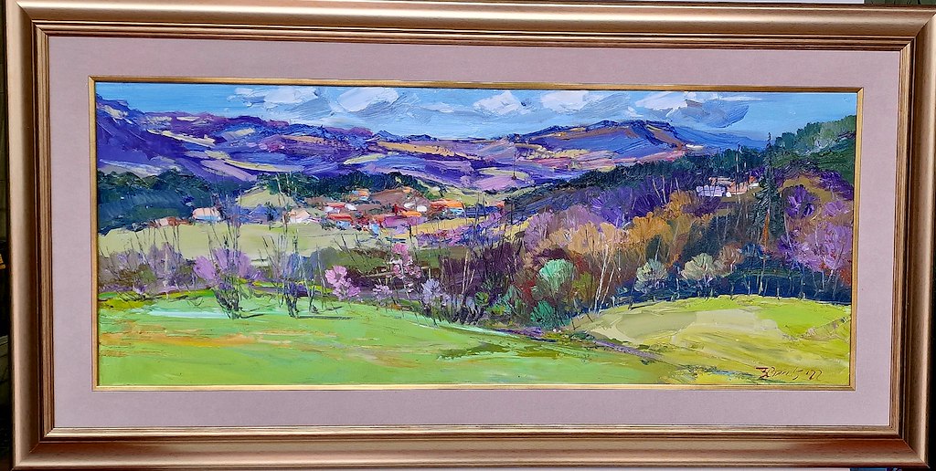 DJORDJE STANIC -ULJE NA PLATNU U LUX RAMU 125X65CM-ZLATIBOR 2