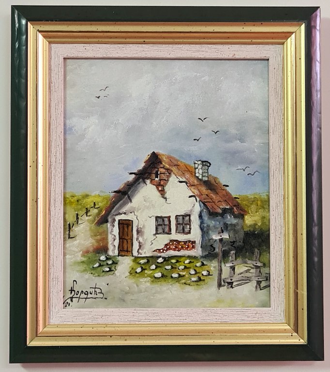 VOJISLAV KORDIC – ULJE NA PLATNU U EXTRA RAMU 33X29CM – 19