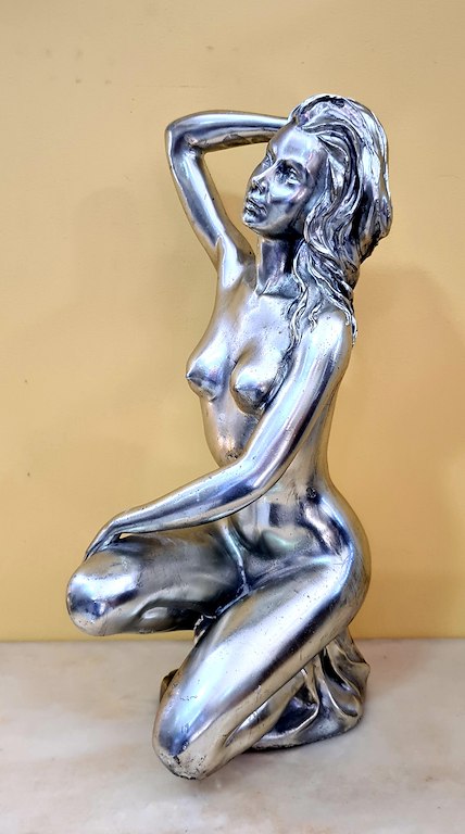 VRHUNSKA OGROMNA STARA ITALIJANSKA SREBRNA FIGURA- AKT 50CM