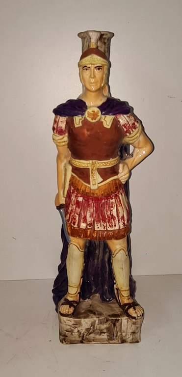 VELIKA STARA KERAMICKA FIGURA RIMSKOG RATNIKA – 45CM