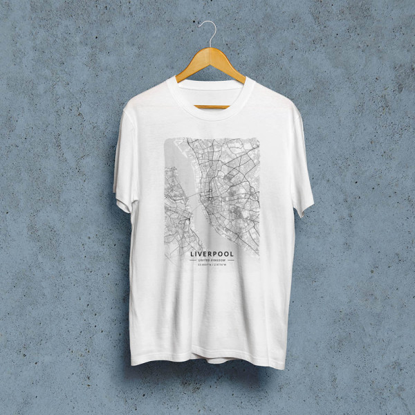 Liverpul mapa - white