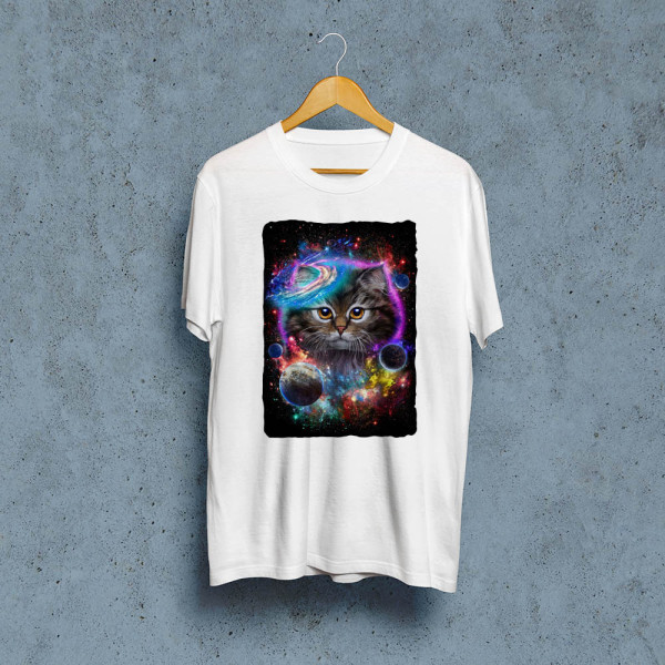 Cat in Galaxy Space Cosmos