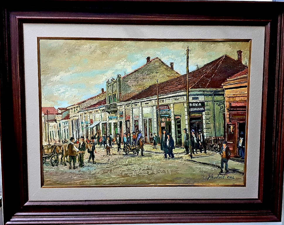 JOVICA PRVULOVIC – ULJE NA PLATNU 95X75CM STARI ZAJECAR