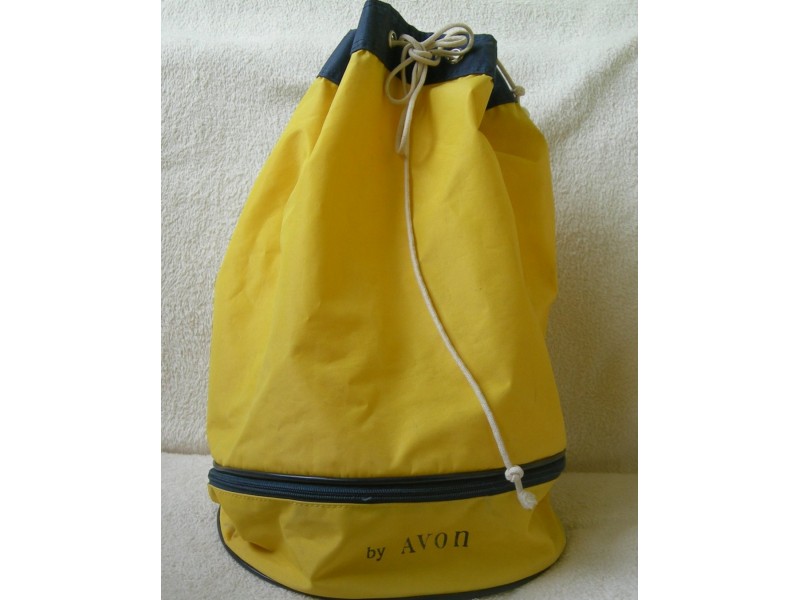 AVON žuta vintage torba-ranac za plažu, pecanje...